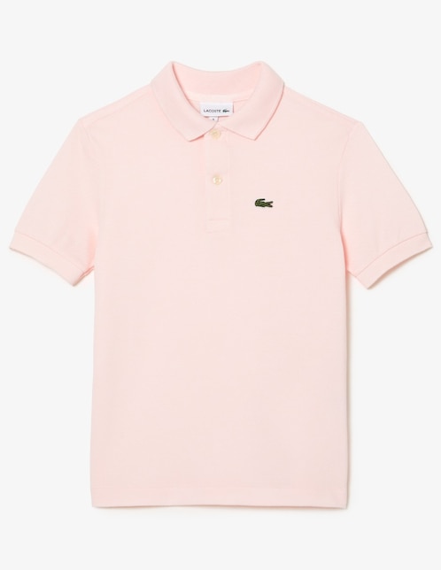 Playera tipo polo Lacoste core pique de algodón para niño 1